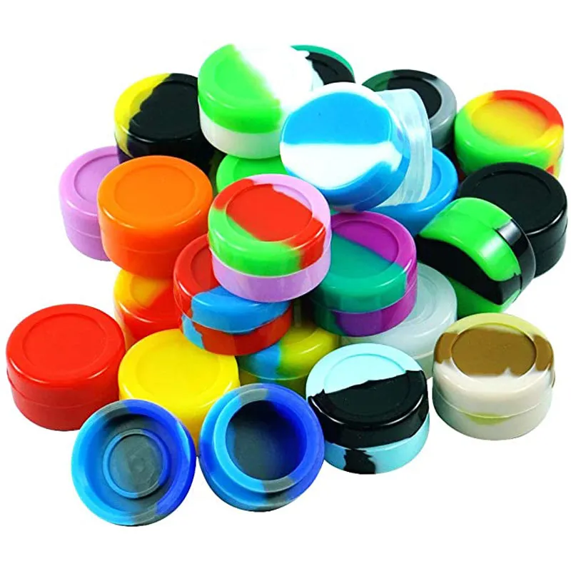 Silicone Wax Containers: 2ml Nonstick Food Grade Dab Jars Oil ...