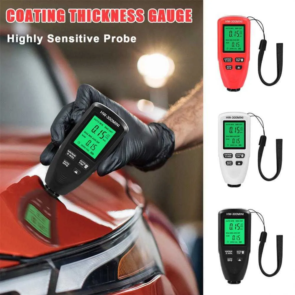 HW 300 Mini Auto Paint Thickness Gauge Digital Coating Tester 0 2000 Μm ...