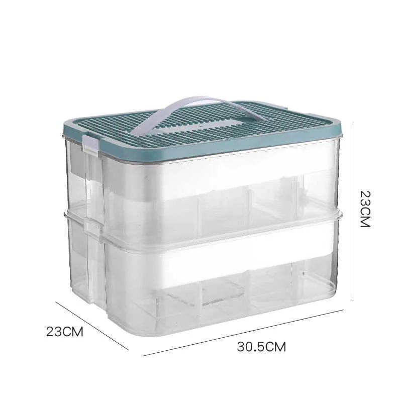 Plastic Storage Cubes 2 Layer Building Blocks Storage Box Stackable ...