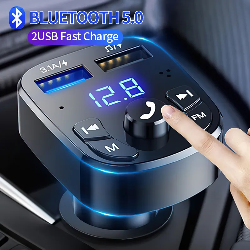 FM Bluetooth Transmitter Bluetooth 5.0 Car FM Receiver Auto MP3 Player ...