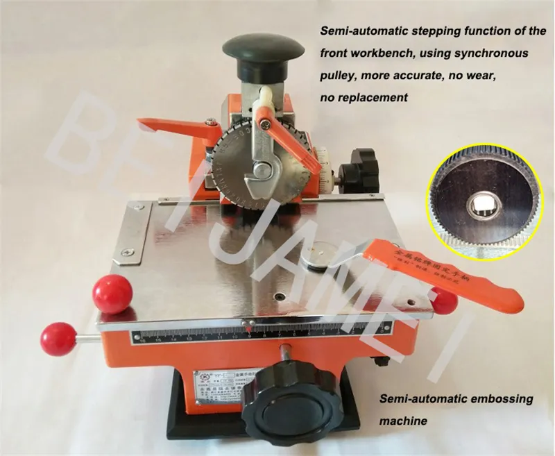 Semi Automatic Metal Nameplate Engraving Machine Small Embossing ...