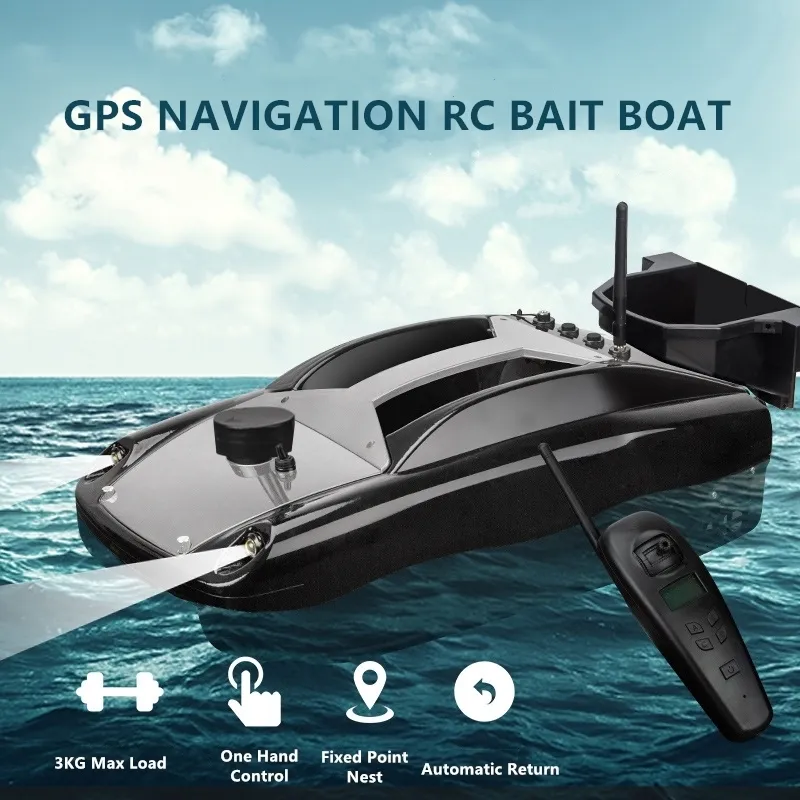 Electric RC Bait Boat with GPS Navigation and Automatic Return, 500M ...