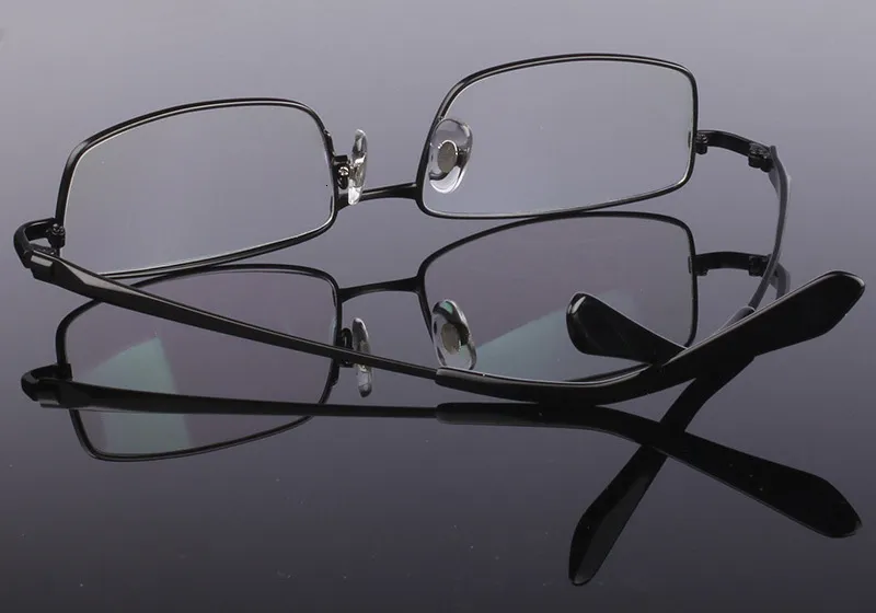 Mens titanium full-rim eyeglasses frames metal gold prescription ...