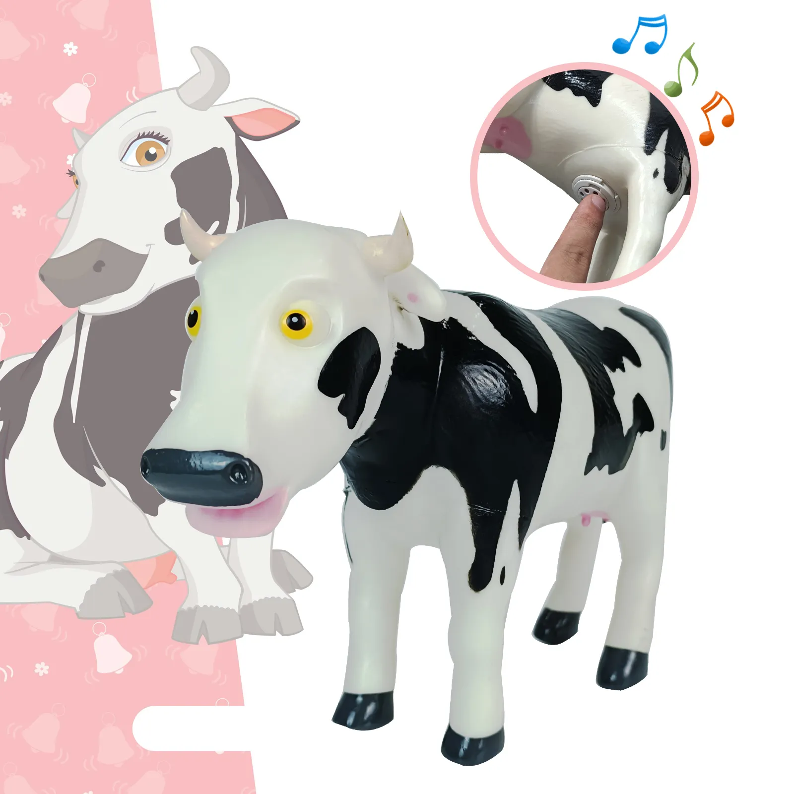 Kawaii Singing Cow Soft Toy La Granja De Zenon Voca Lola 25cm Stuffed ...