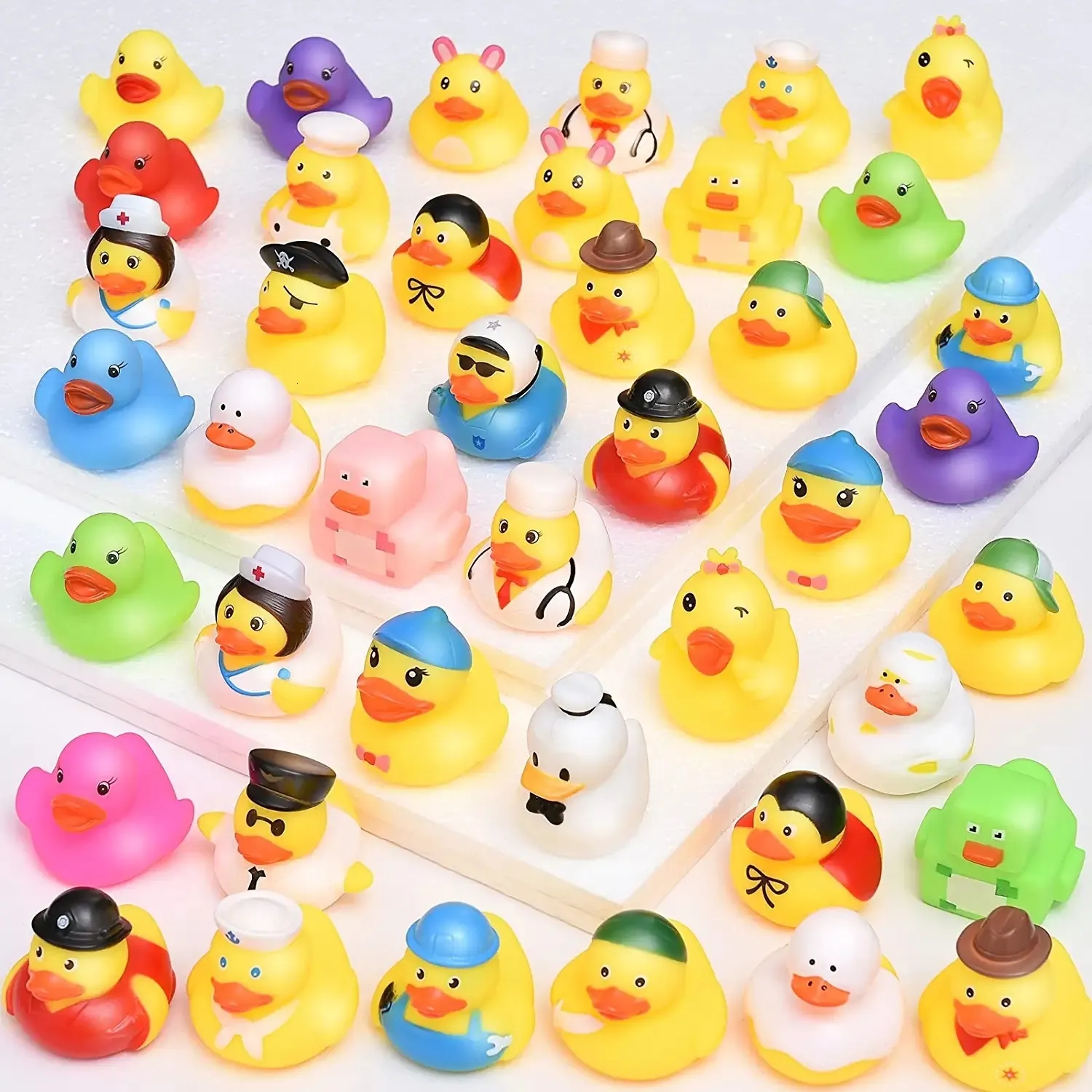 Rubber Ducks Toys 20 Pack: Bulk Rubber Ducks Assorted Colors For Kids ...