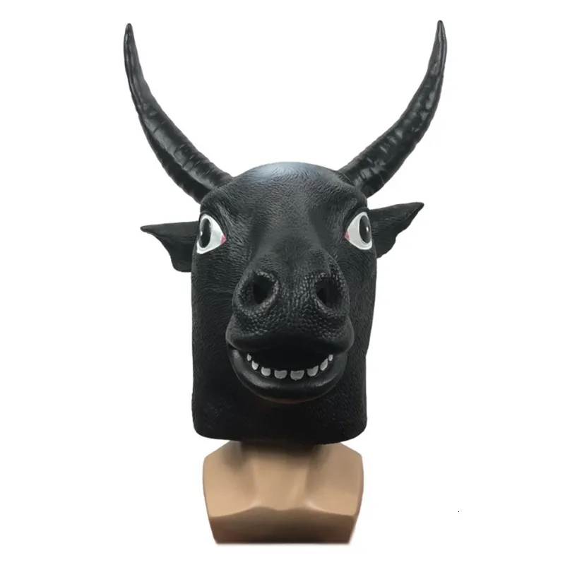 Latex Bull Mask Animal Head Full Head Halloween Costume Masquerade ...