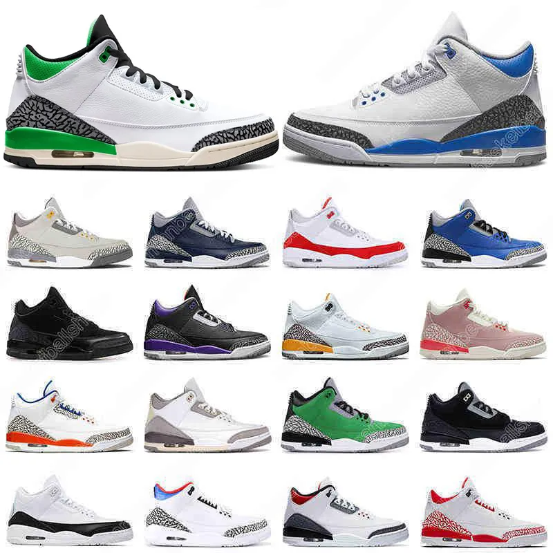 Jumpman 3 Men 3s Women Basketball Shoes Rubber Shady Muslin Oreo White ...