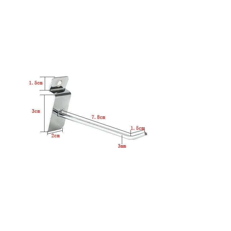 Single Hook Slotted Slatwall Display Hanger For Shop Store Supermarket ...
