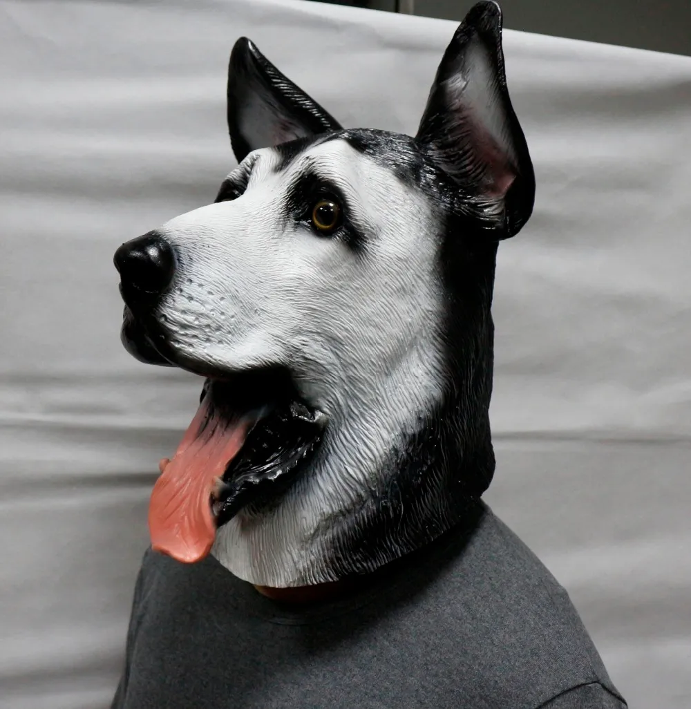 Fursuit Head Realistic Husky Dog Mask - Full Head Animal Costume For ...