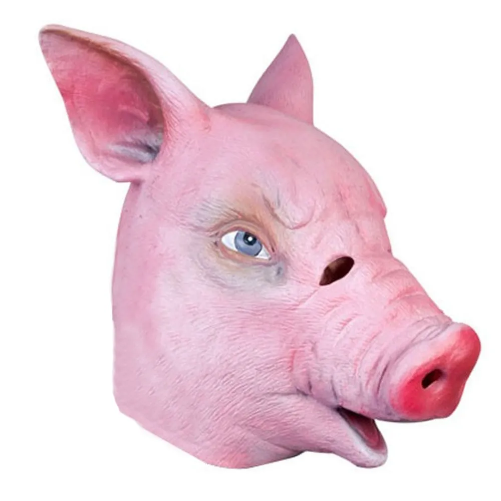 Party Masks Pig Mask Halloween Latex Animal Mask Novelty Rubber Costume ...