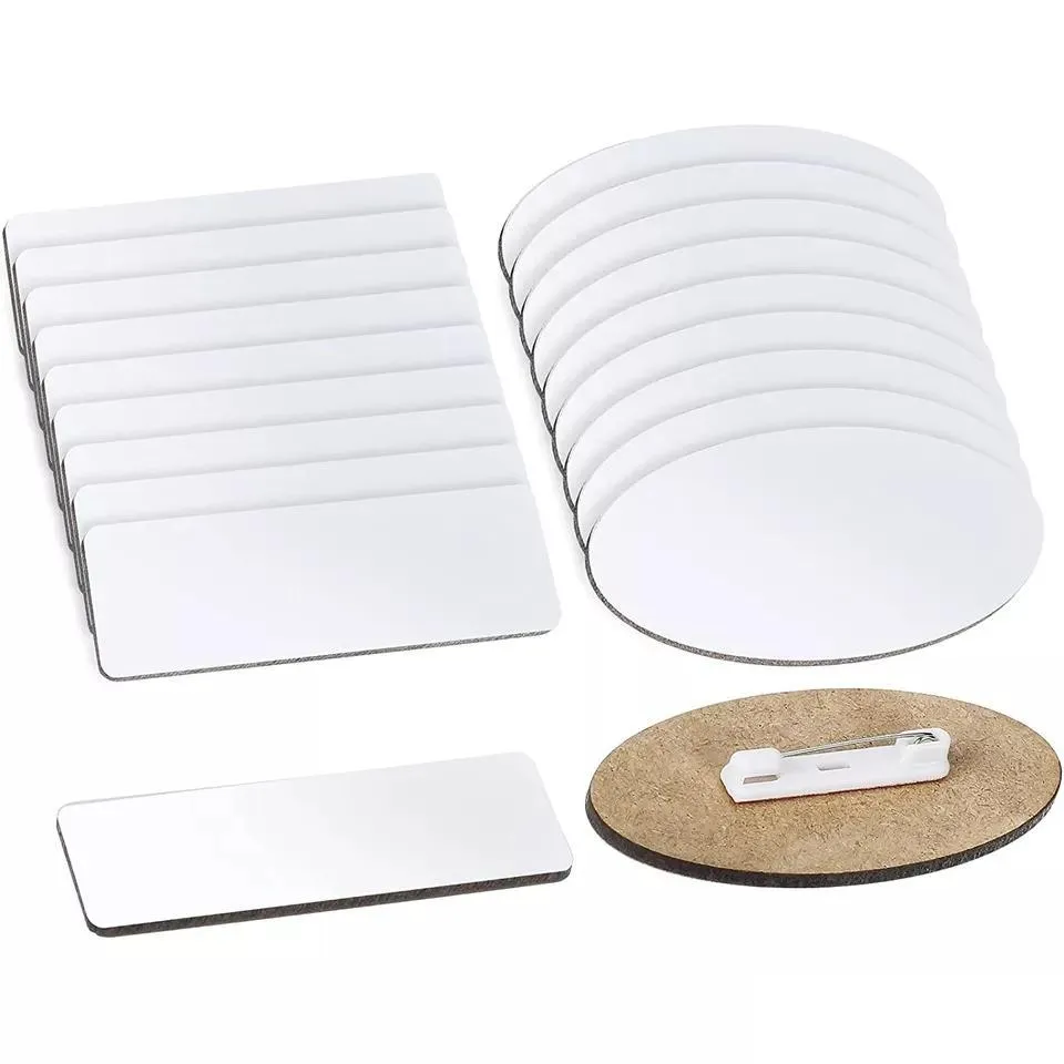 Wholesale Sublimation Blank Name Tags Customizable DIY ID Badges With ...