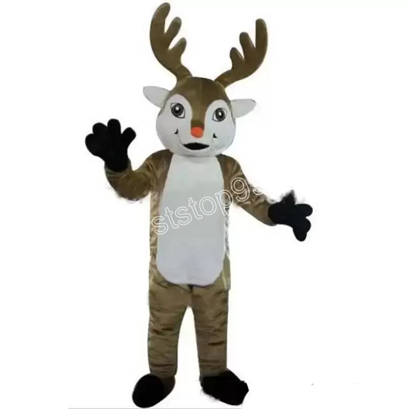 Reindeer Mascot Costume: Deluxe Adult Christmas Outfit for Parties ...