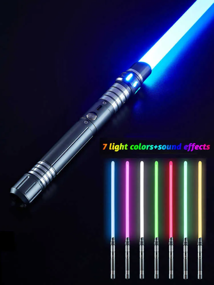 LED Rave Toy RGB Lightsaber Metal Hilt For Heavy Dueling Change Cosplay ...