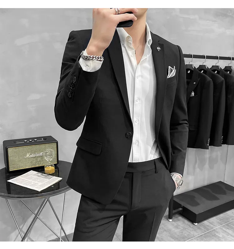 Men's Super Skinny Mens Suits Men's Suit Jacket With Pant Formal Slim ...