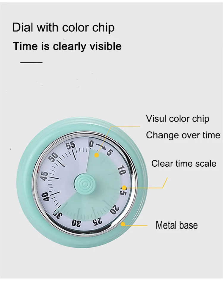 Kitchen Timers Mechanical Stopwatch Countdown Kitchen Fridge Magnets 60 ...