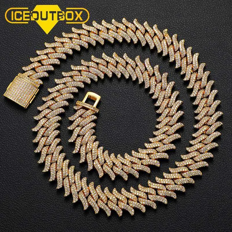 Men's 16mm Gold Plated 925 Sterling Silver Moissanite Diamond Cuban ...