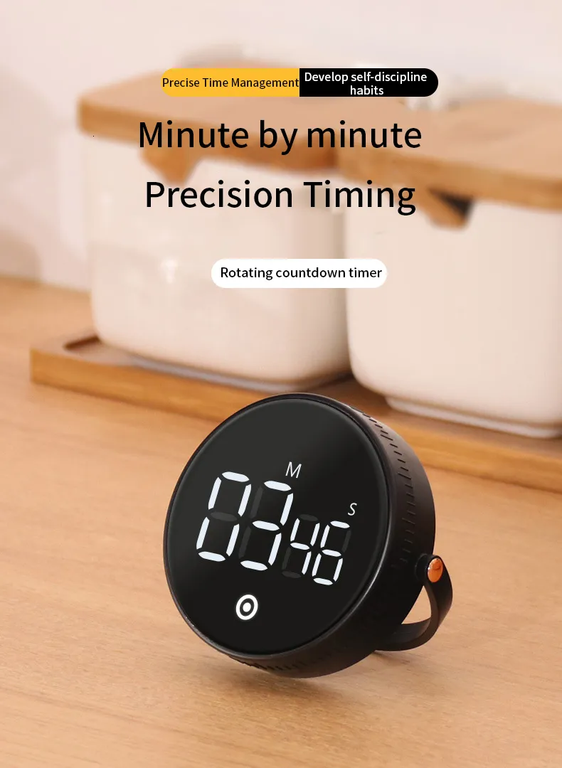 Digital Kitchen Timer Magnetic Countdown LED Display, Loud Alarm ...