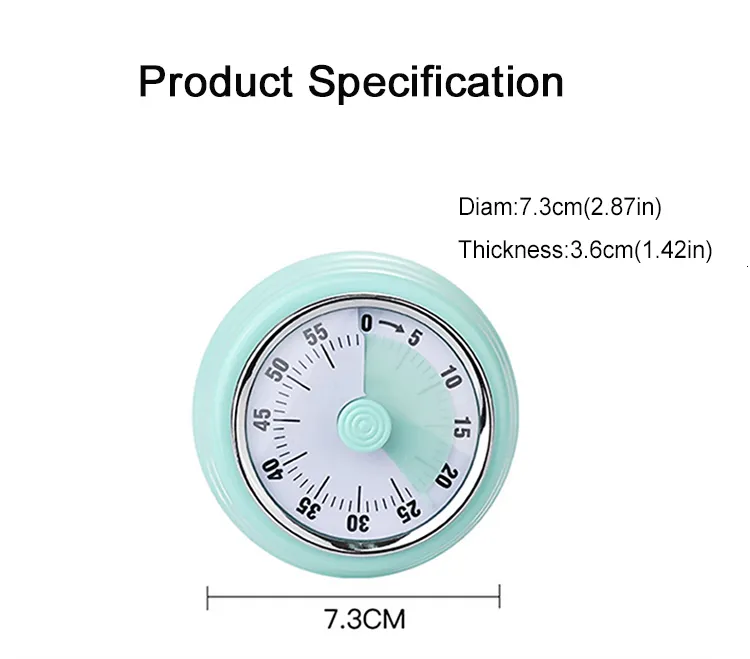 Kitchen Timers Mechanical Stopwatch Countdown Kitchen Fridge Magnets 60 ...