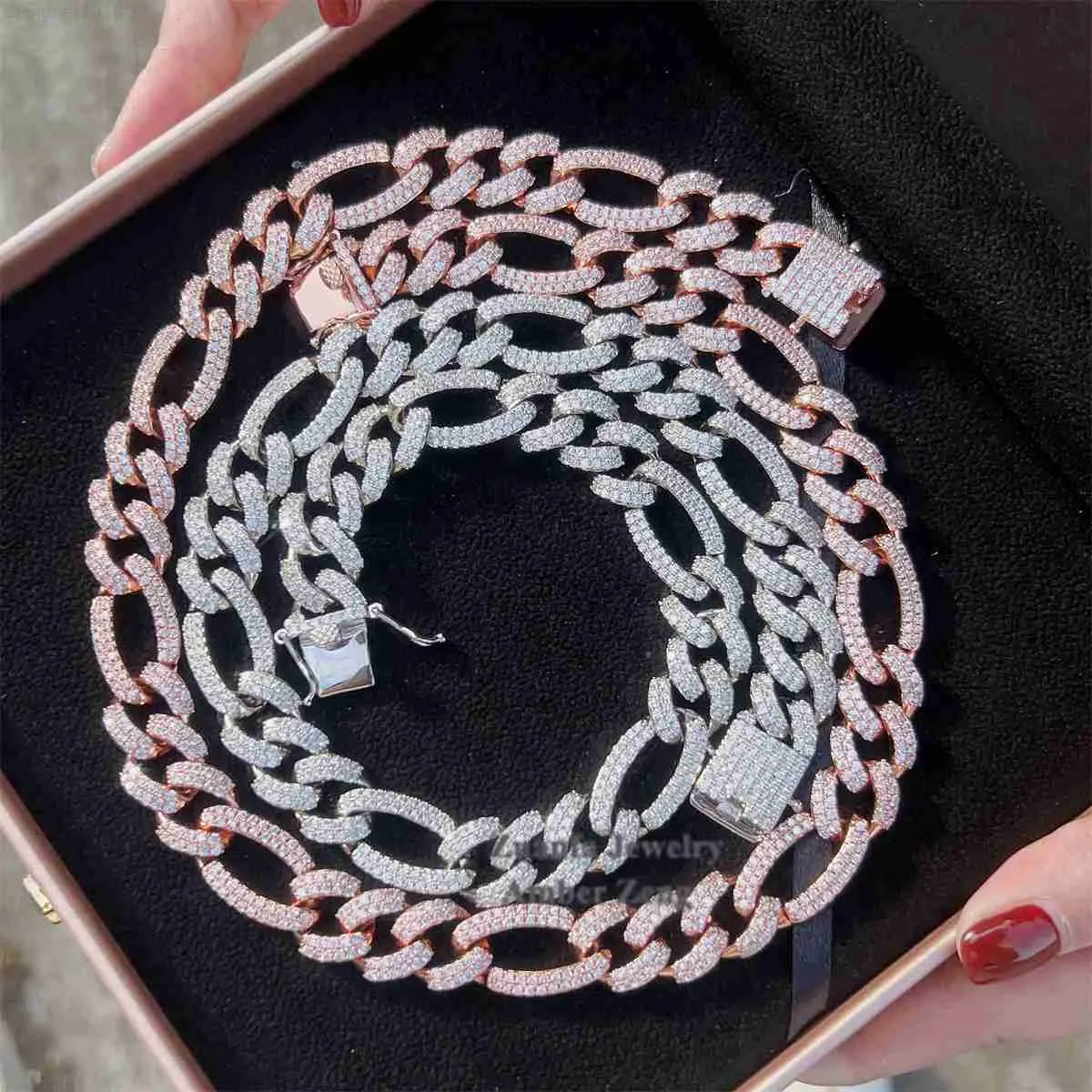 Heavy Miami Cuban Chain Hip Bling Iced Out 925 Sterling Silver S925 D Color Vvs Moissanite ...