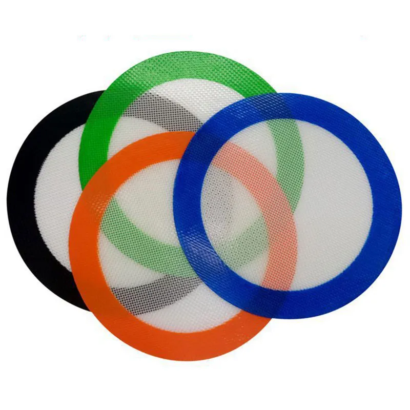 Round Silicone Dab Wax Pad Food Safe Baking Mats Reusable Tray Pan ...