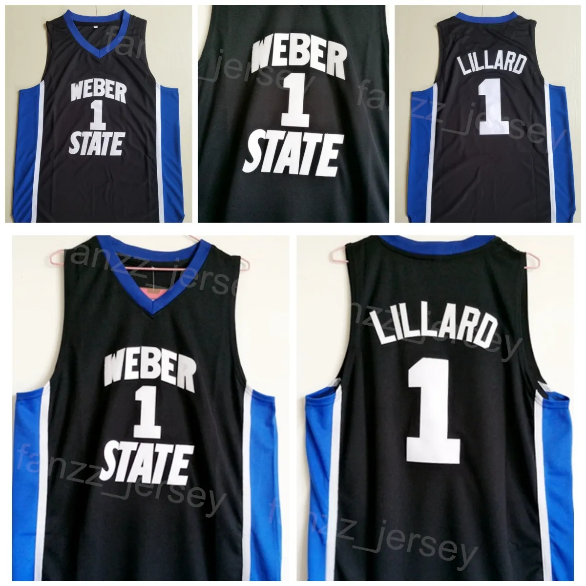 Weber State College Damian Lillard Jersey 0 Men Basketball University ...