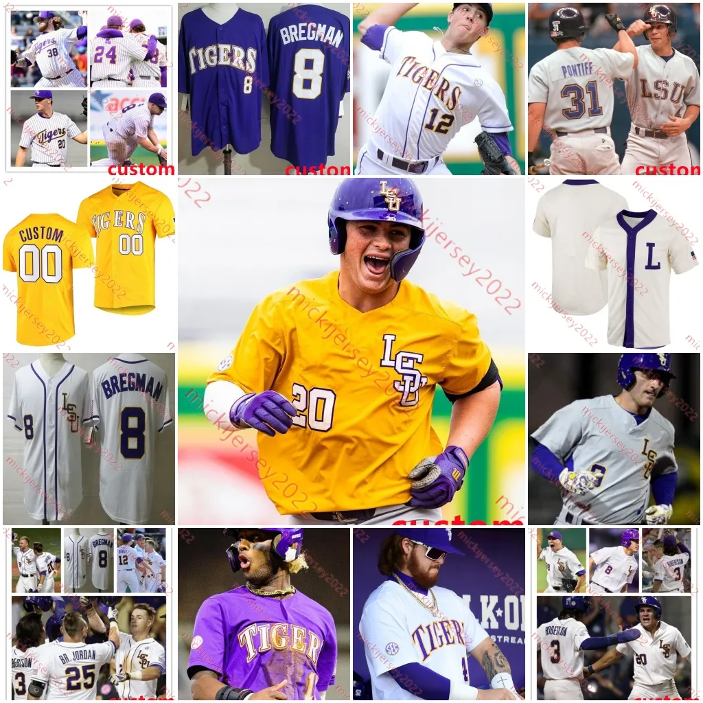 Dylan Crews LSU Tigers Baseball Jersey Tre Morgan Jordon Thompson Tommy ...
