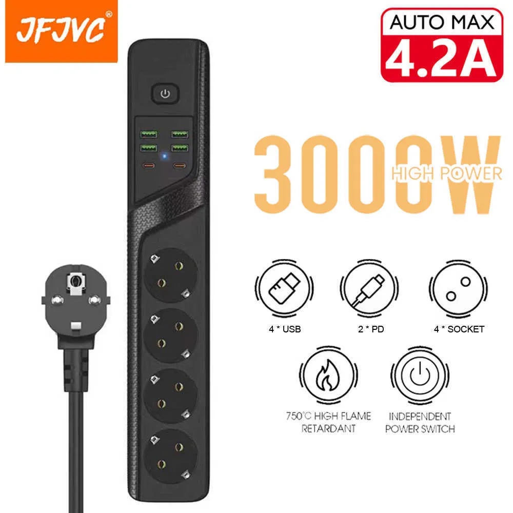 Sockets Regleta De Alimentacin De 3000w Para La Ue Toma De Corriente De ...