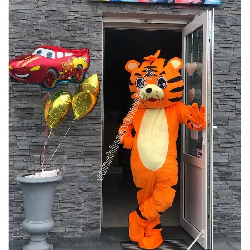 Tiger Mascot Costume, Cartoon Anime Character Outfit For Unisex Adults ...