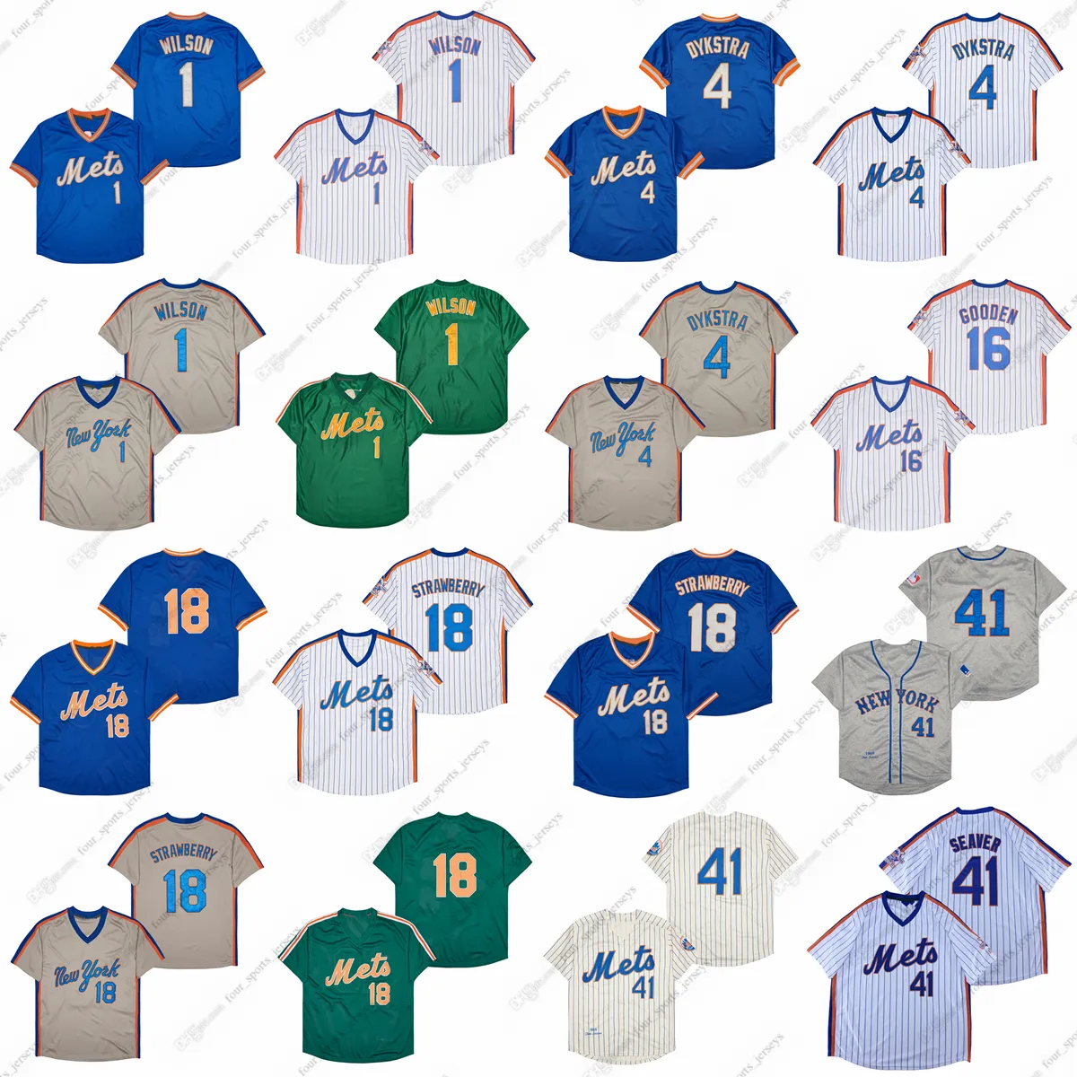 Mens Retro Baseball Jersey, Classic Polyester Short... From Four_sports ...