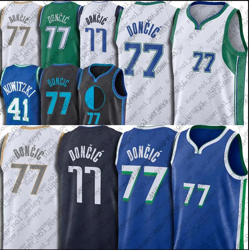 DHgate.com:2 Kyrie Irving Throwback Dirk 41 Nowitzki Jersey Luka 77 ...