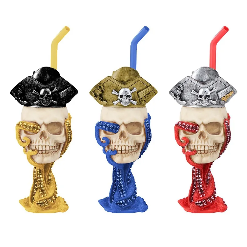 Colorful Resin Skull Octopus Hookah Pipe Company With Filter Bowl For ...