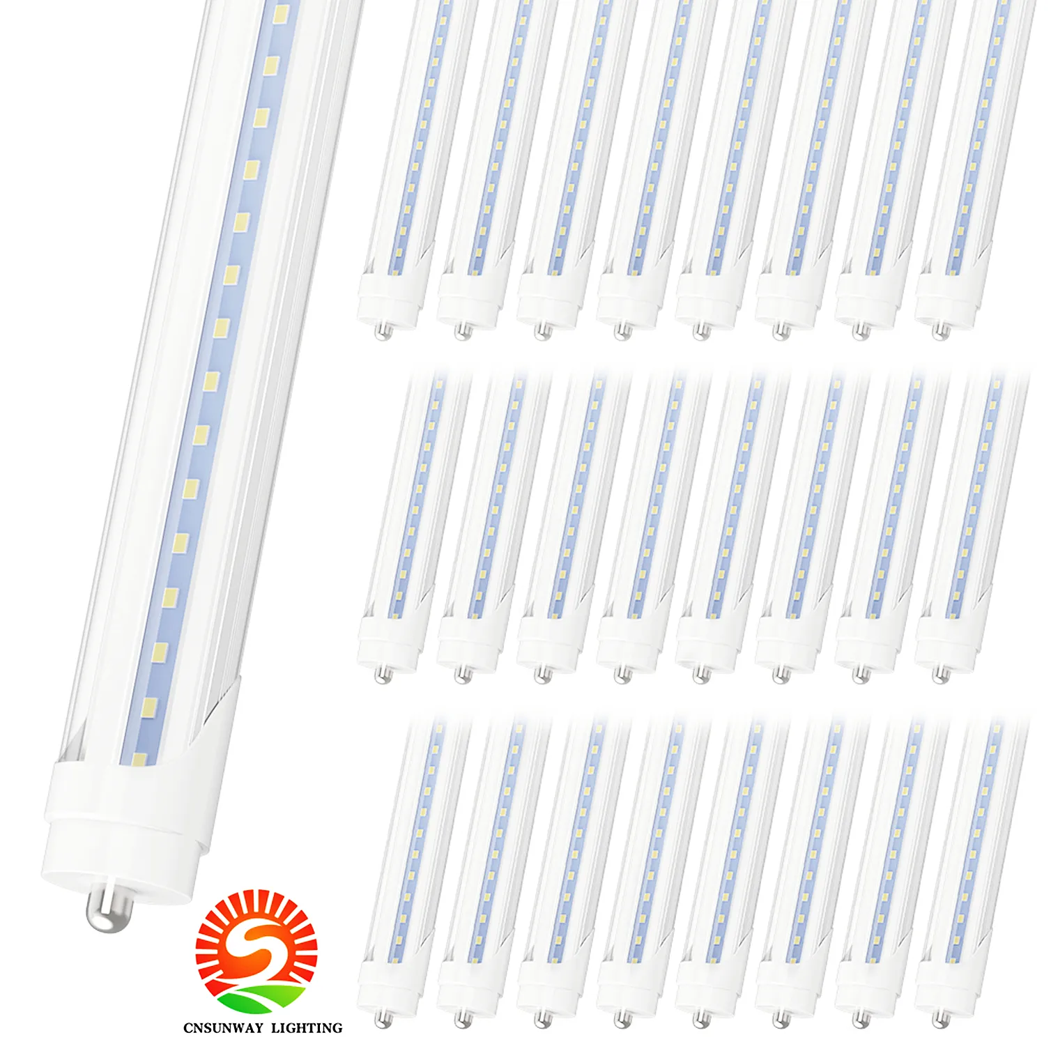 2024 Upgraded 8FT LED T8 Tube Lights, 45W R17D FA8 Single Pin G13 ...