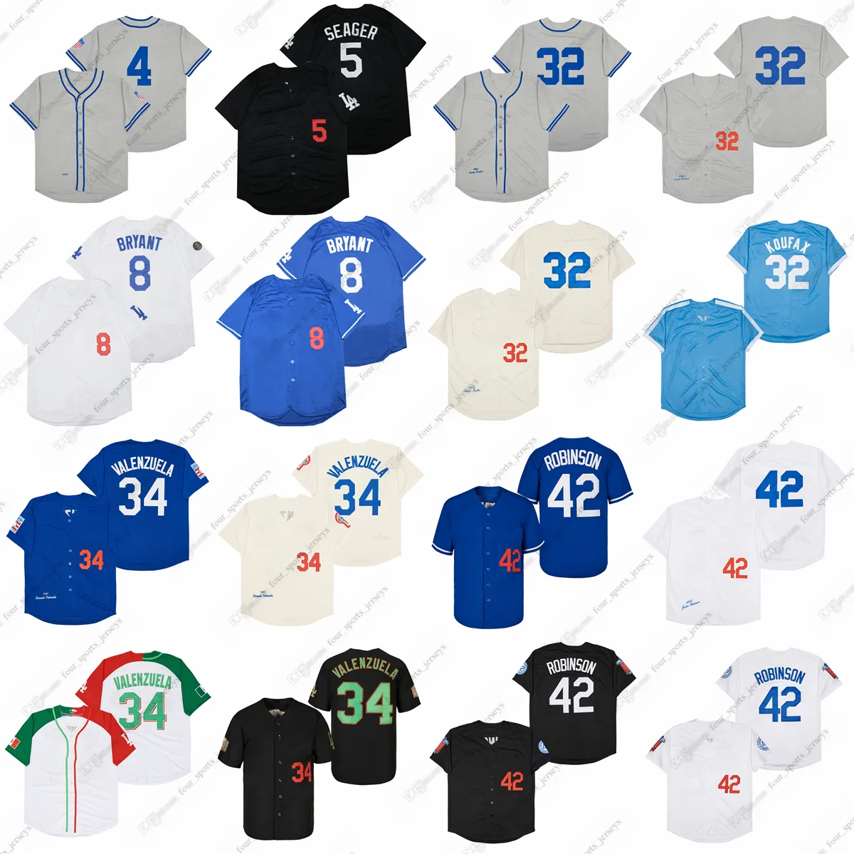 Retro Baseball Jerseys Featuring Jackie Robinson, Julio Urias, Corey ...