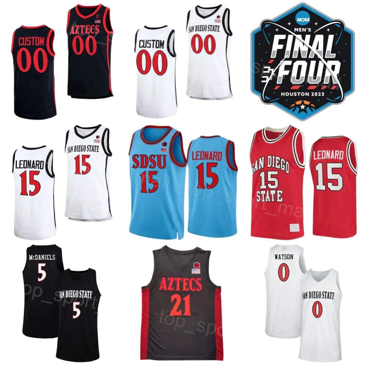 2023 Final Four College Basketball 0 Devin Watson Jersey San Diego ...