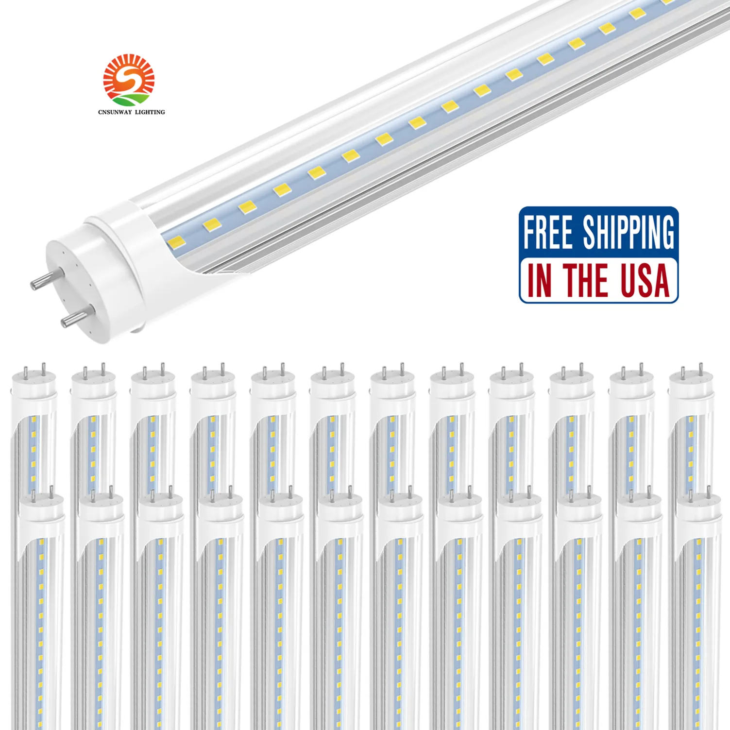 4ft T8 LED Tube Lights High Brightness 18W 22W Warm/Cold White AC85 ...