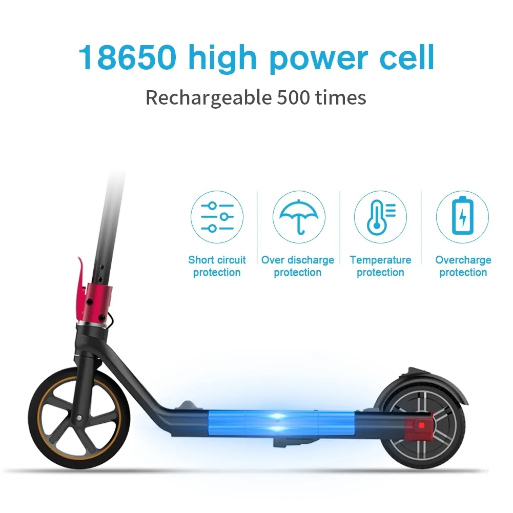 Blaze Electric Scooter 150W: Brushless DC Motor, 6.5 Solid RearWheel ...