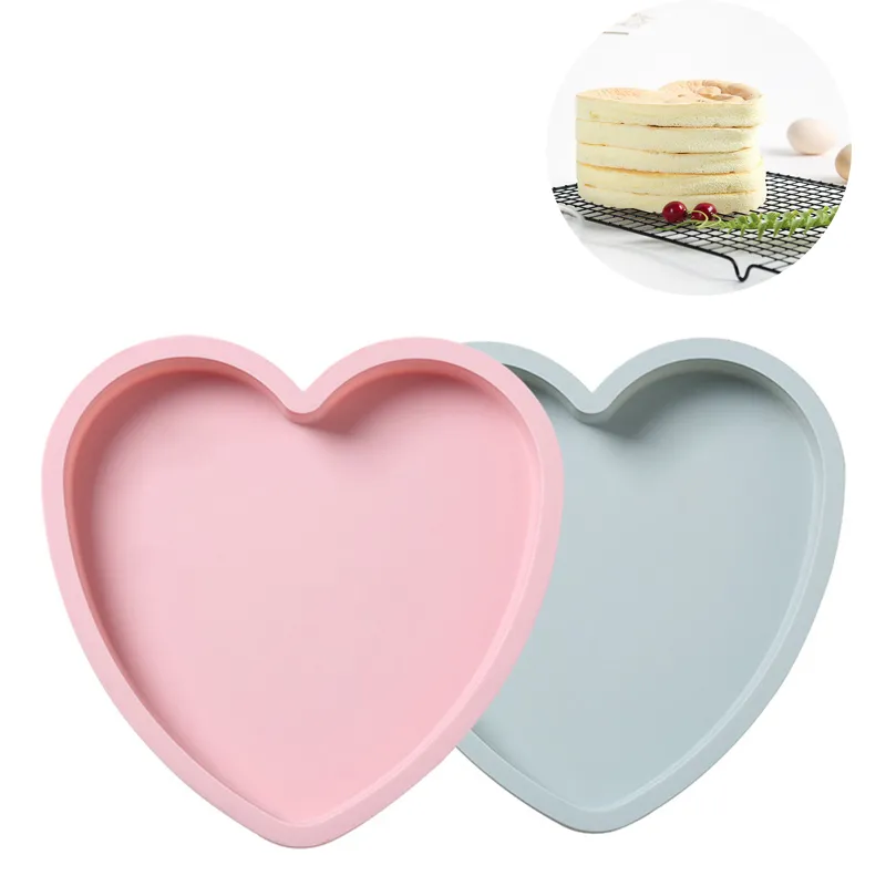 8-Inch Heart-Shaped Silicone Baking Mold - Non-Stick Cake Tool, Premium ...
