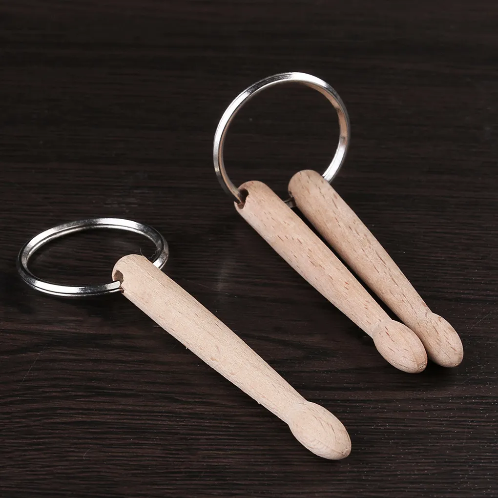 Fashion Stainless Steel Mini Drumsticks Keychain Figure Shape Music ...