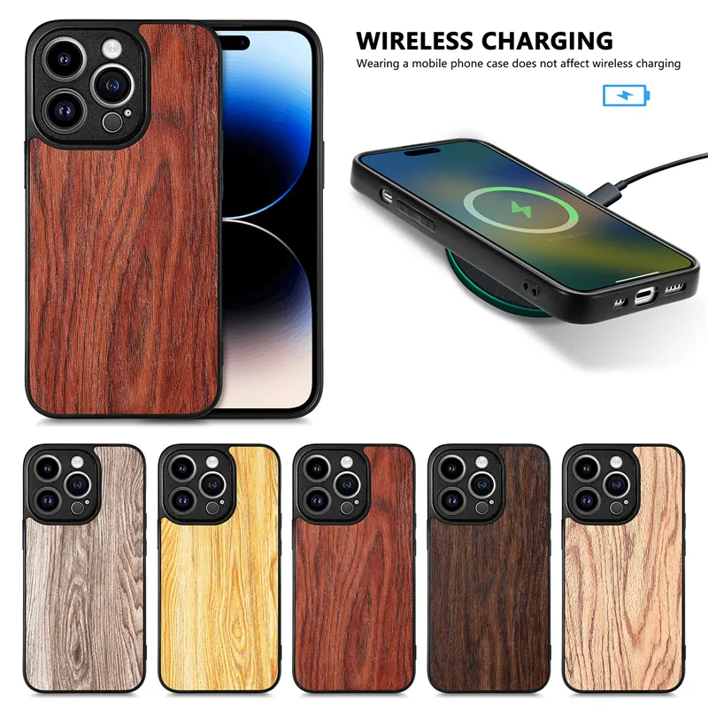 Wood Bamboo Phone Back TPU Case Import Mobile Phone Accessories Wood ...