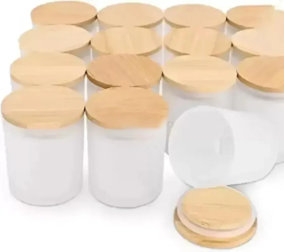 UPS 6oz Sublimation Glass Candle Jars With Bamboo... From ...
