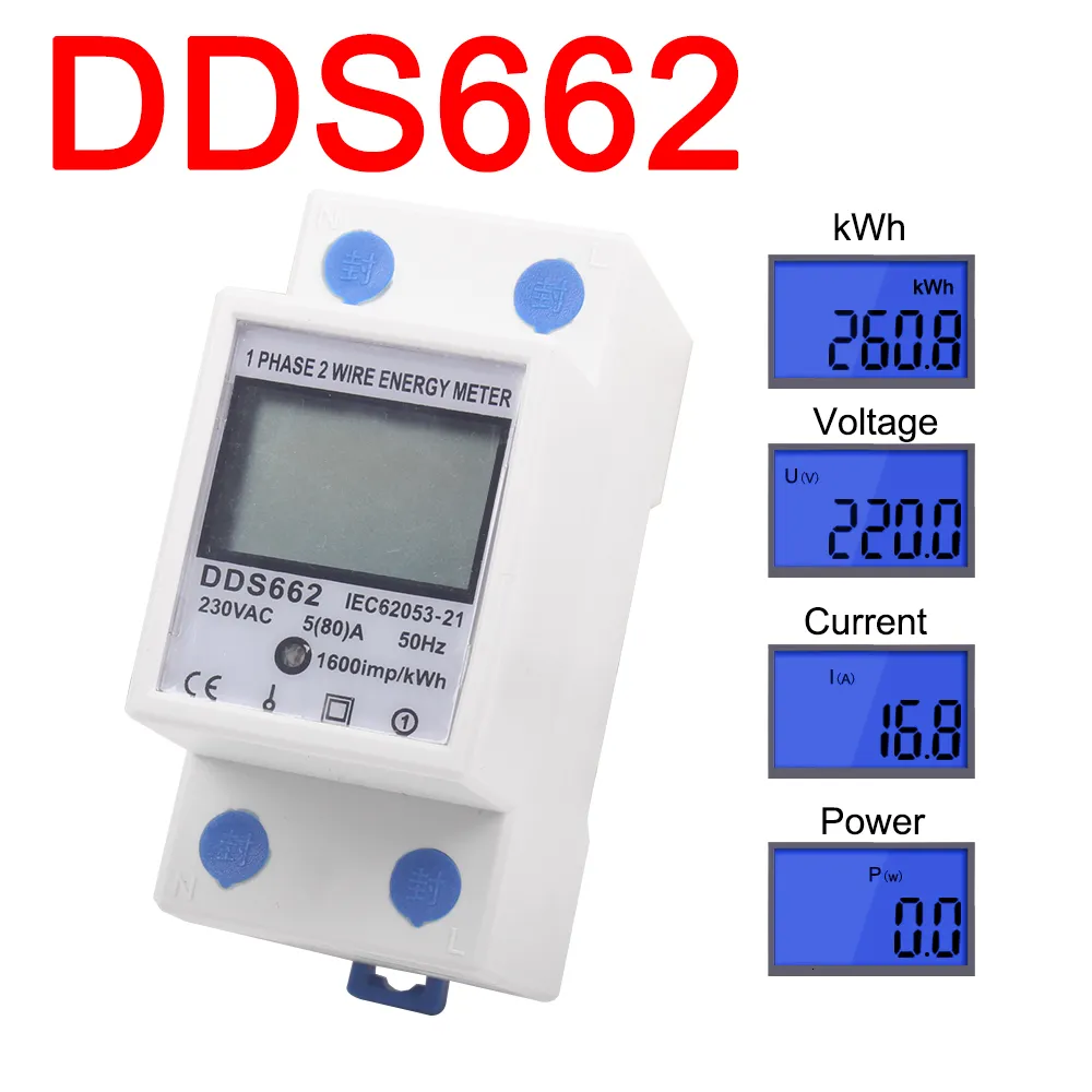 Energy Meters AC230V 50/60Hz 60/80A Single Phase LCD... From Cong08, $8 ...