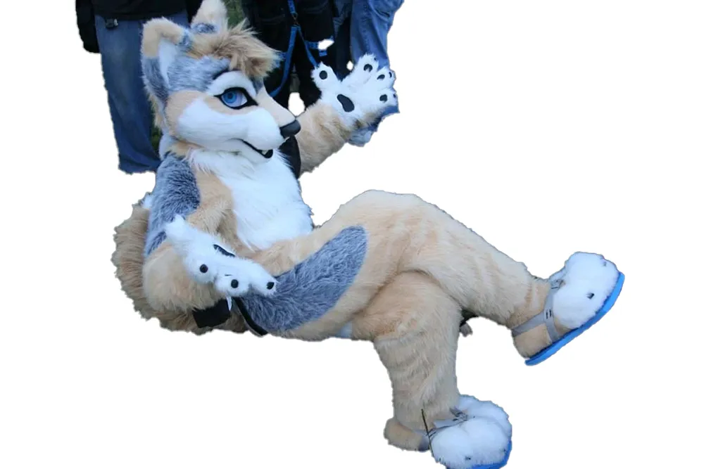 2023 Long Fur Dragon Fursuit Furry Mascot Costume Adult Cartoon ...