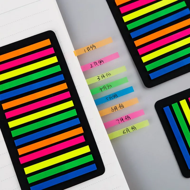 colored sticky note tabs