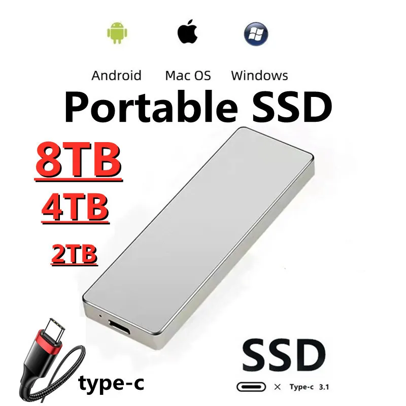 DHgate.com:Portable External SSD: High-Speed 1TB-16TB Solid-State Drive, Type-C Mobile Storage ...