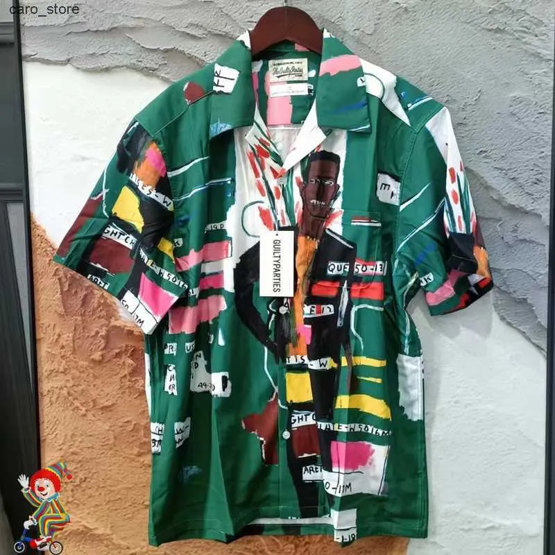 High Quality Men's Wacko Maria Green Rare Rabbit Shirts Unisex Hip Hop ...