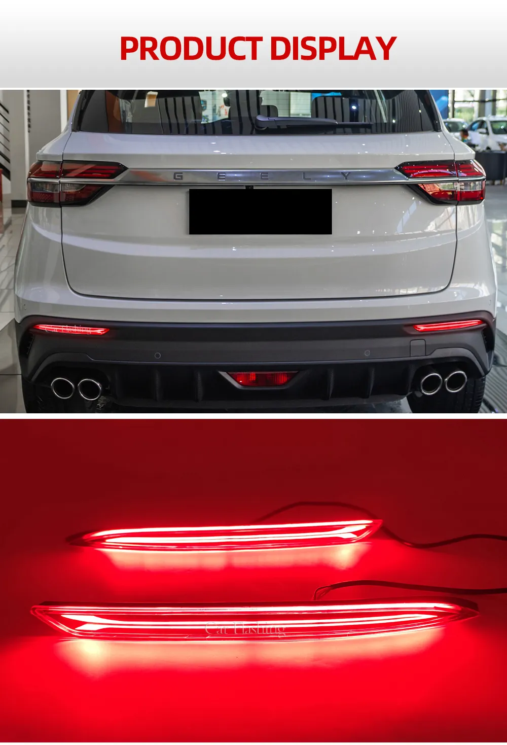 LED Rear Bumper Reflector Light For Geely Coolray Proton X50 2018 2021 ...