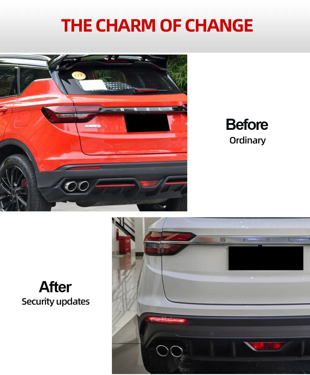 LED Rear Bumper Reflector Light For Geely Coolray Proton X50 2018 2021 ...