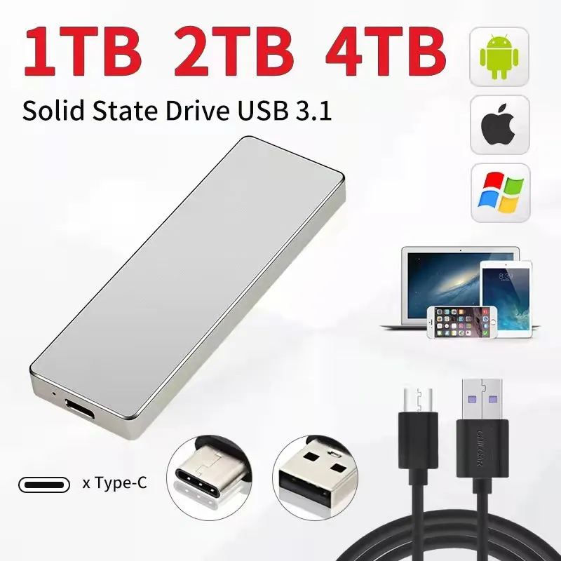 DHgate.com:2023 USB 3.1 External SSD Hard Drive, 500GB 1TB 2TB 4TB 8TB ...
