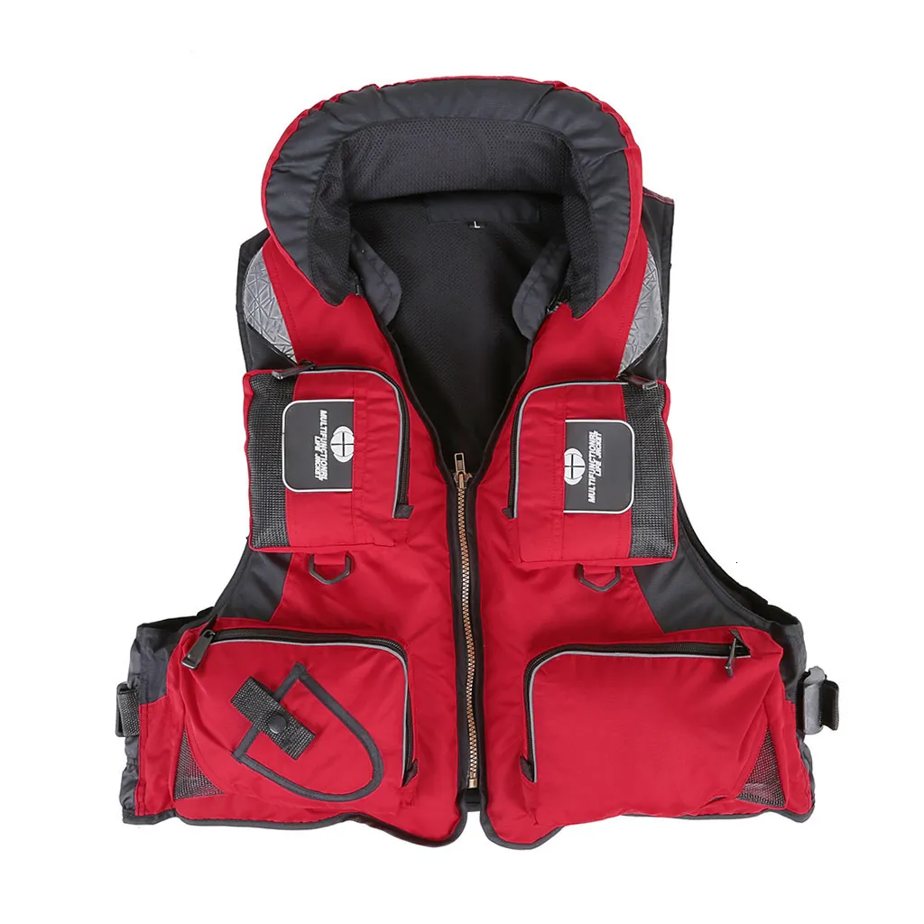 Life Vest Buoy Professional Fishing Jacket Water Sports Adult Safety ...