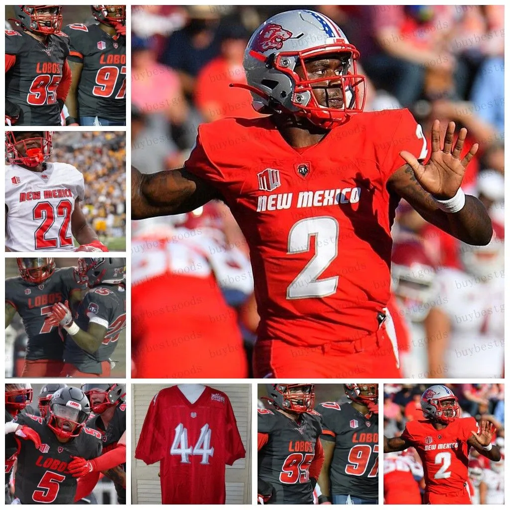 Custom New Mexico Lobos NMU Football Jersey Brian Urlacher Tevaka ...